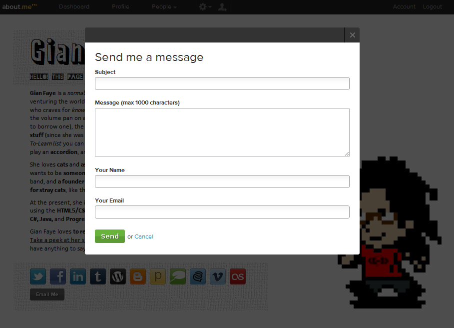 Build your About.Me page before anyone grabs your URL! | Loading-Info