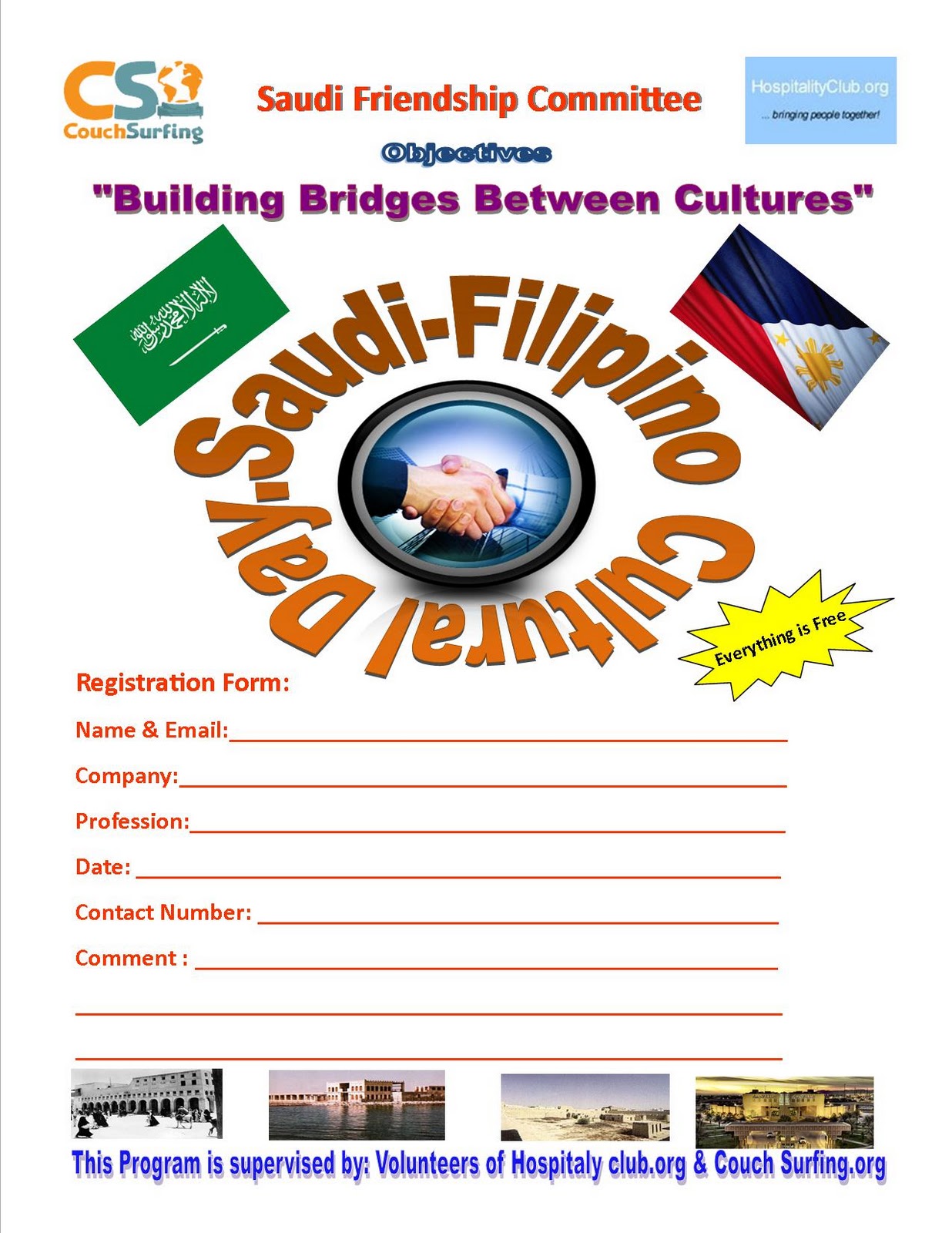 Saudi Friendship Committee: Saudi Filipino Cultural Day Registration ...