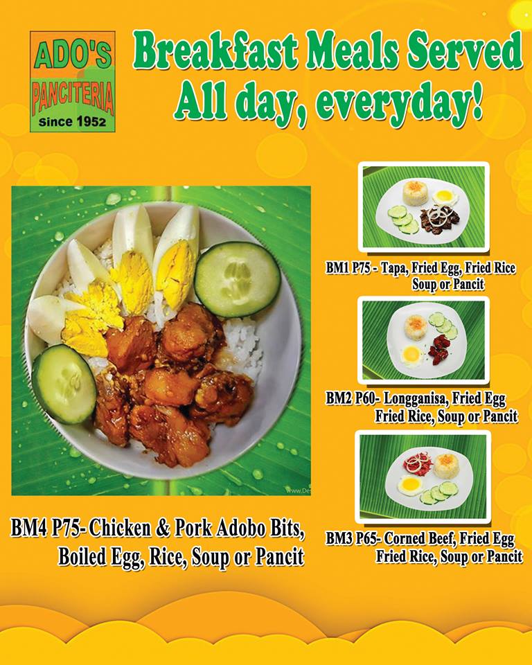 ADO'S PANCITERIA: MENU