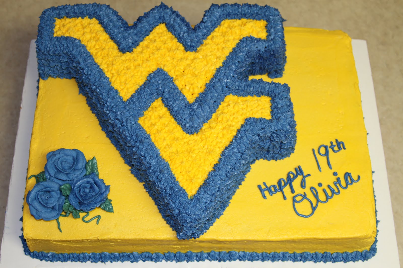 Michele Robinson Cakes: WVU Birthday Cake
