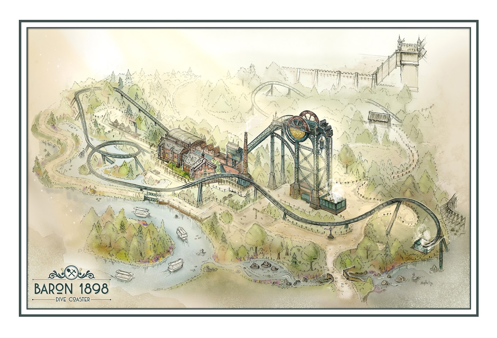 NewsPlusNotes: Full Layout + Details of Efteling's Baron 1898 Revealed