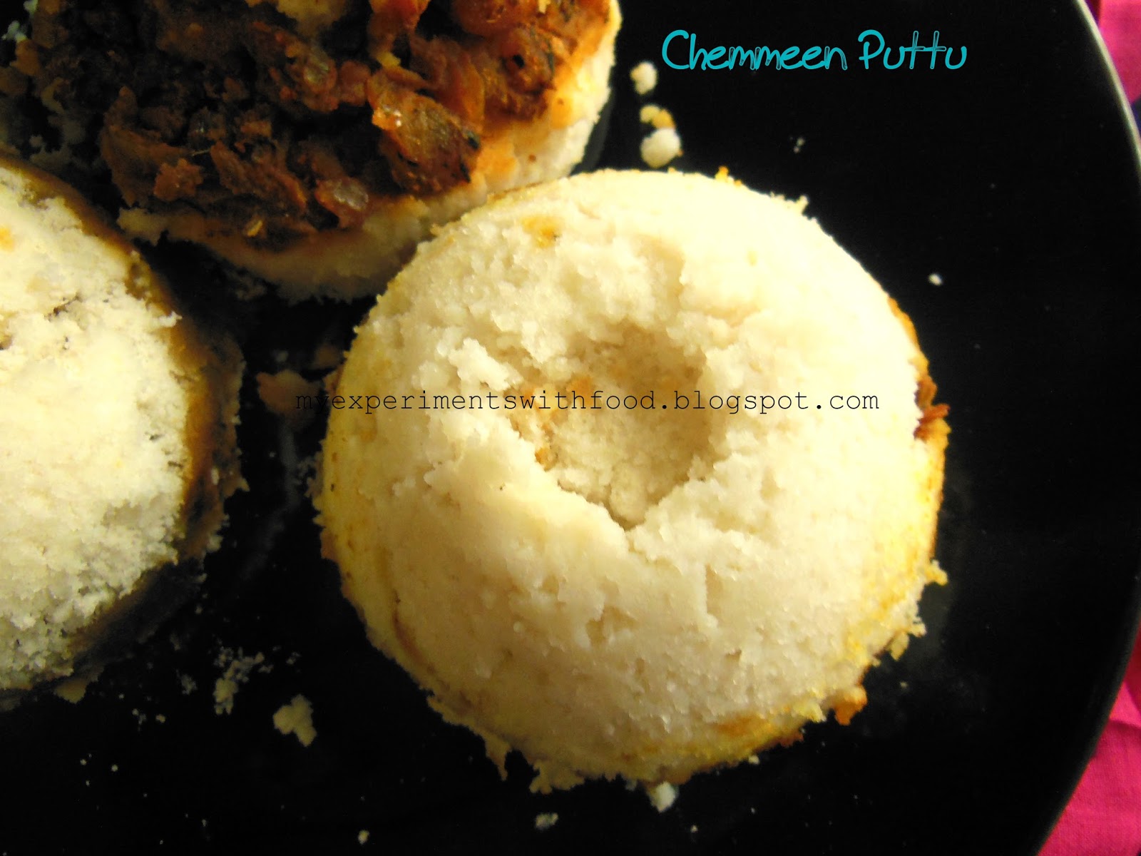 My Experiments With Food: Chemmeen Puttu/ Steamed rice Cakes layered ...