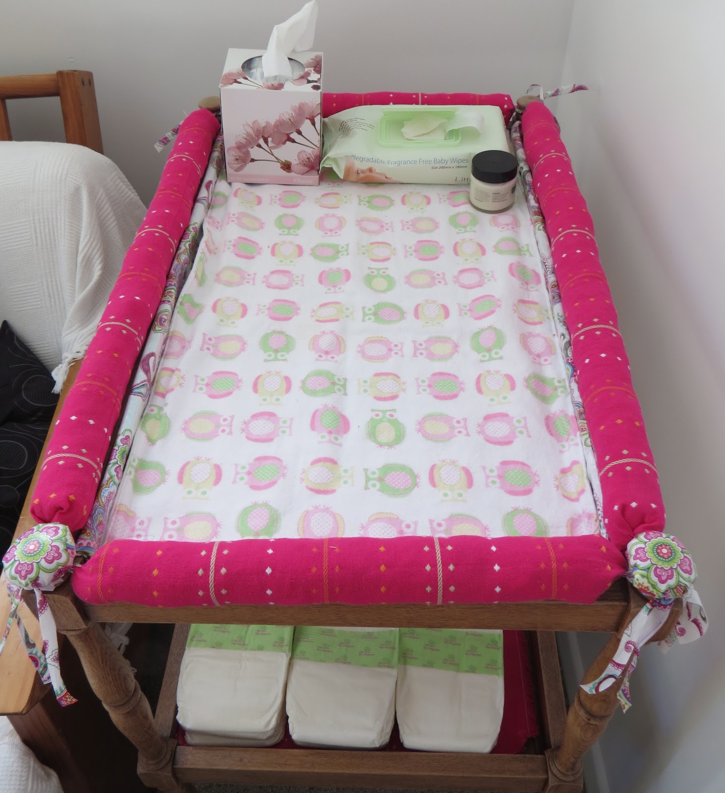 Serenpur Crafts: 'Lots of Love' Baby Changing Trolley