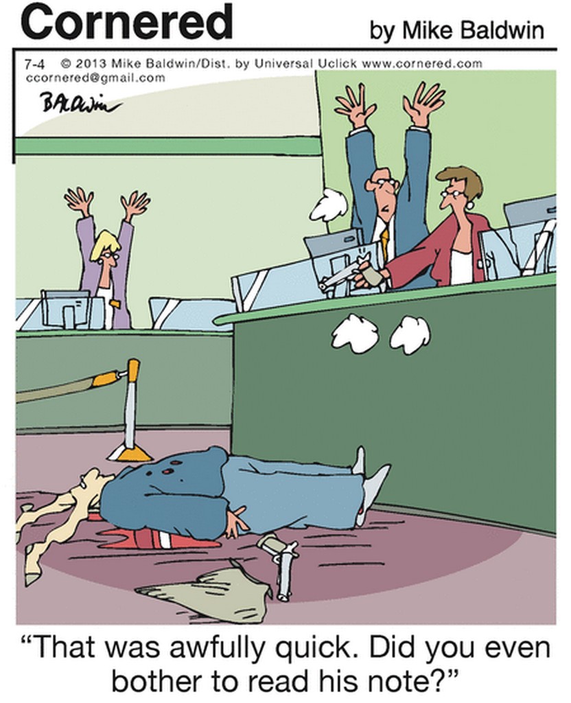 Chuck's Fun Page 2: Seven "Cornered" cartoons