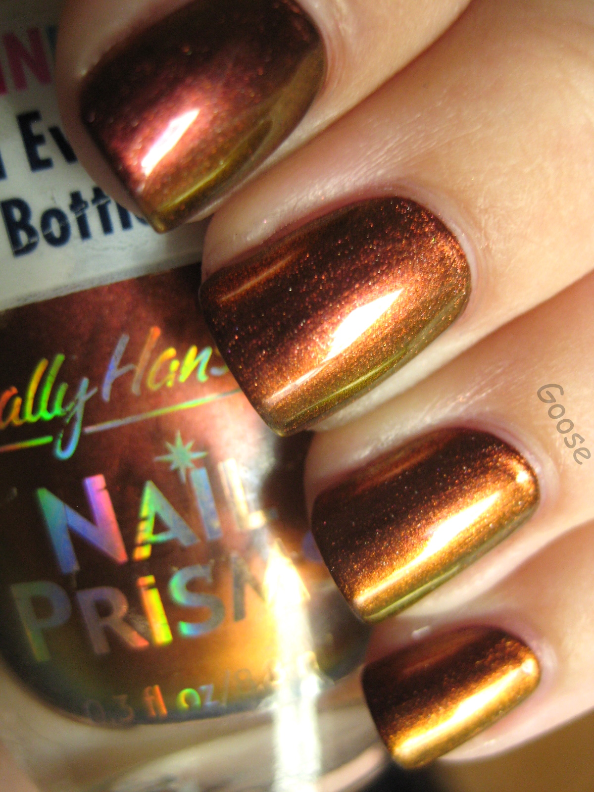 Goose's Glitter: Sally Hansen Nail Prisms Amber Ruby Swatch
