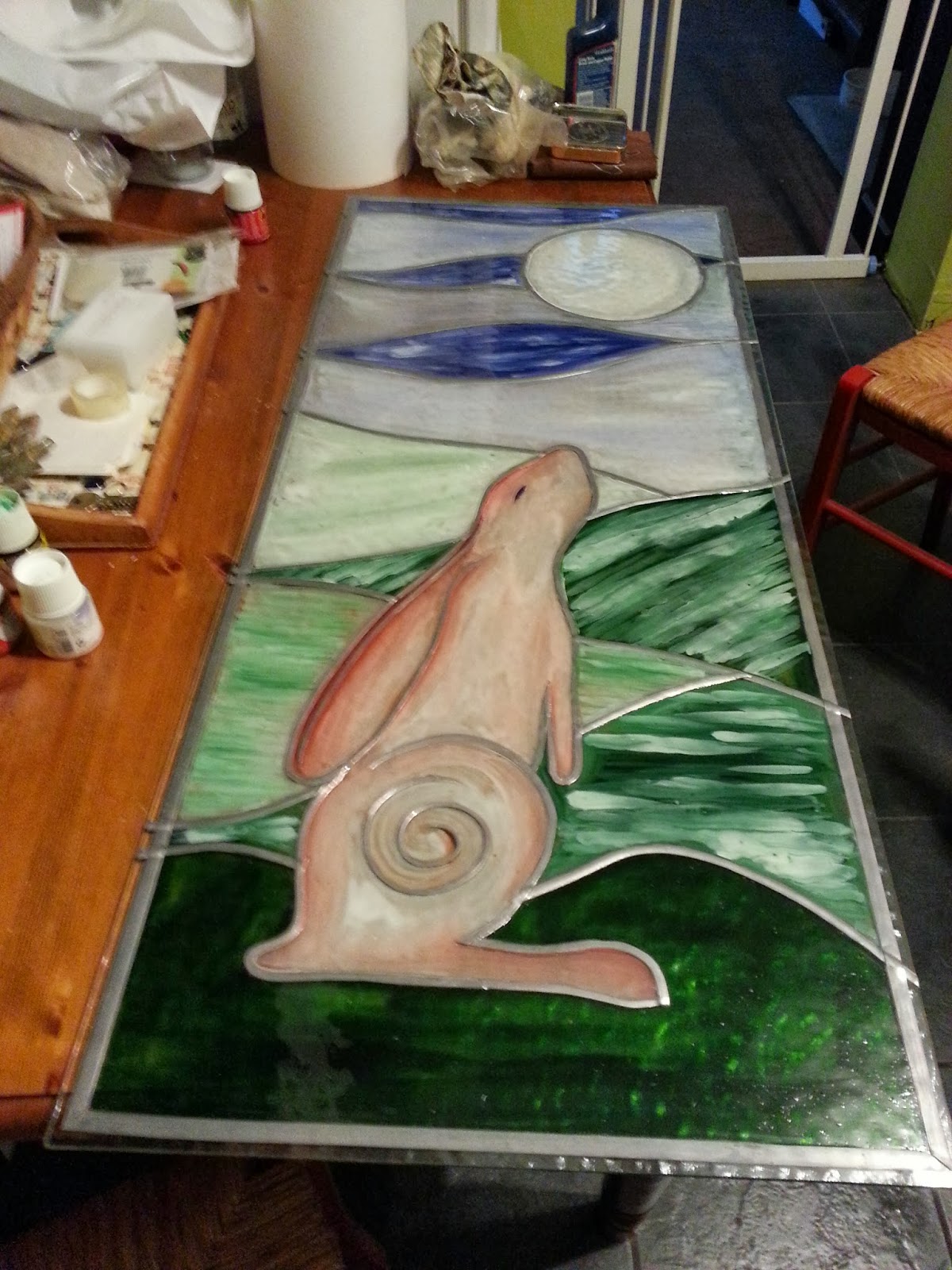 Crafting With Jane: Moon gazing hare stained glass window