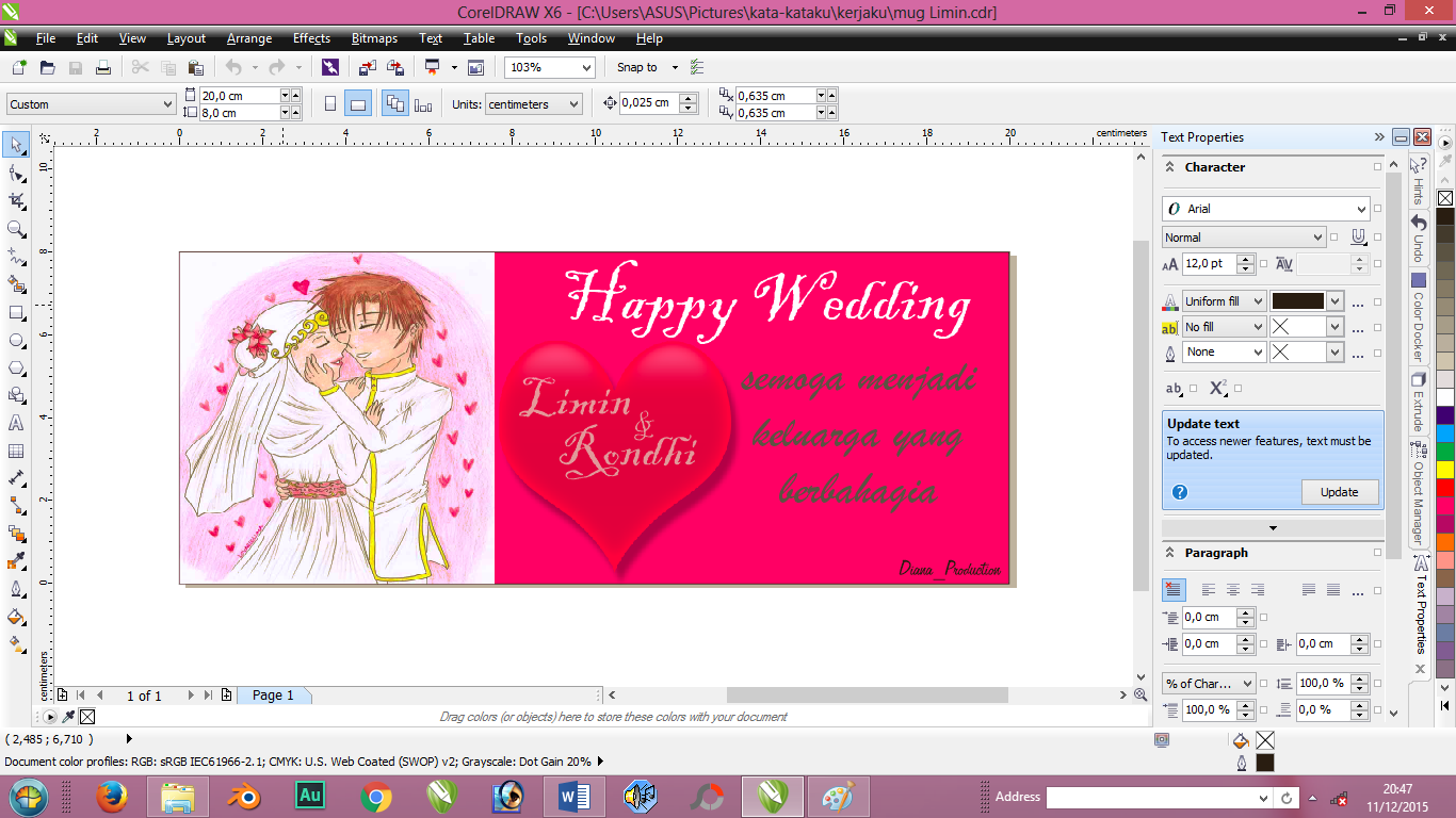 Tren Gaya 28+ Ukuran Desain Mug Dengan CorelDRAW