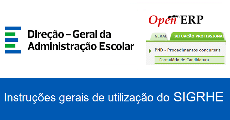 Instruções Gerais de Utilização do SIGRHE para PND - pessoal não docente