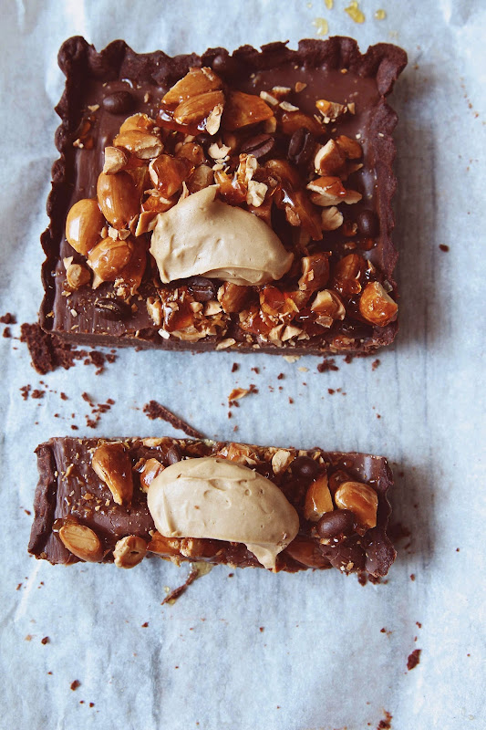 Milk and Honey: Milk Chocolate Tart with Almond Praline and Whipped ...