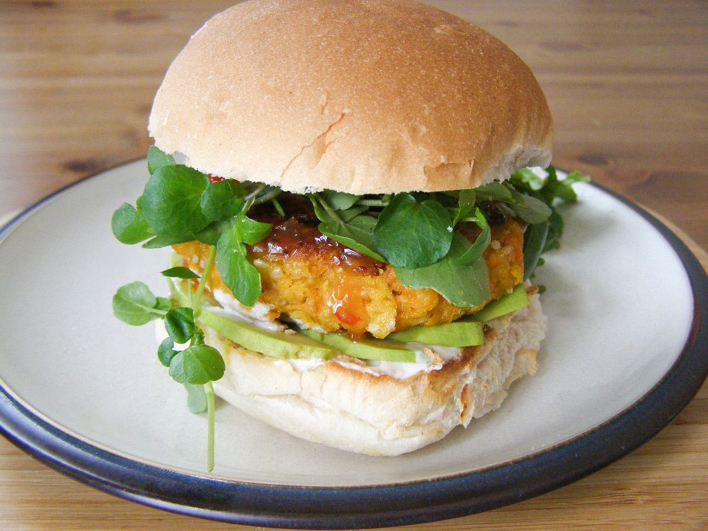 maple•spice: Carrot and Sesame Burger