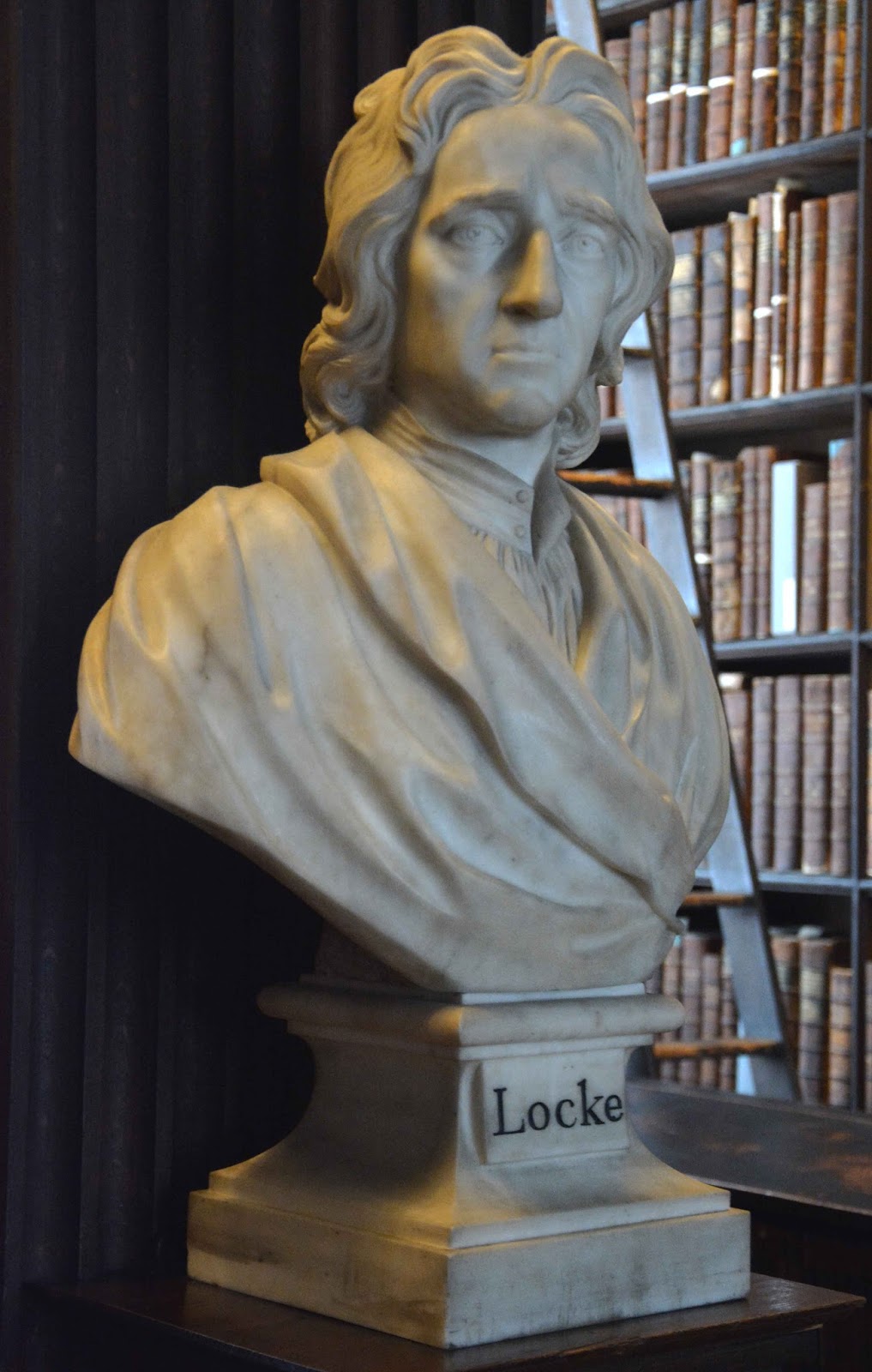 Bath, Art and Architecture: Bust of Locke in the Long Room Trinity ...