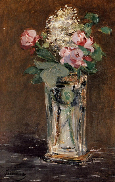 Edouard Manet (1832-1883) Fleurs dans un Vase en Cristal, 1882 ...