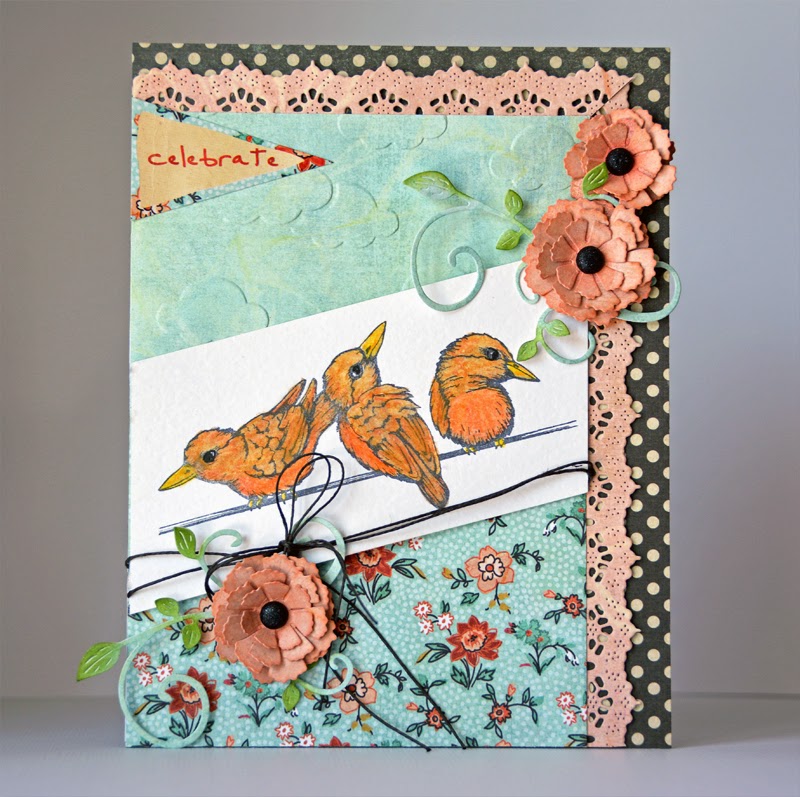 One Scrap at a Time: Celebrate - Spring Card