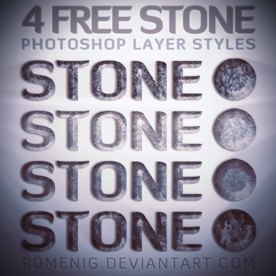 Efeito Photoshop: Cool Stone Free Layer Styles