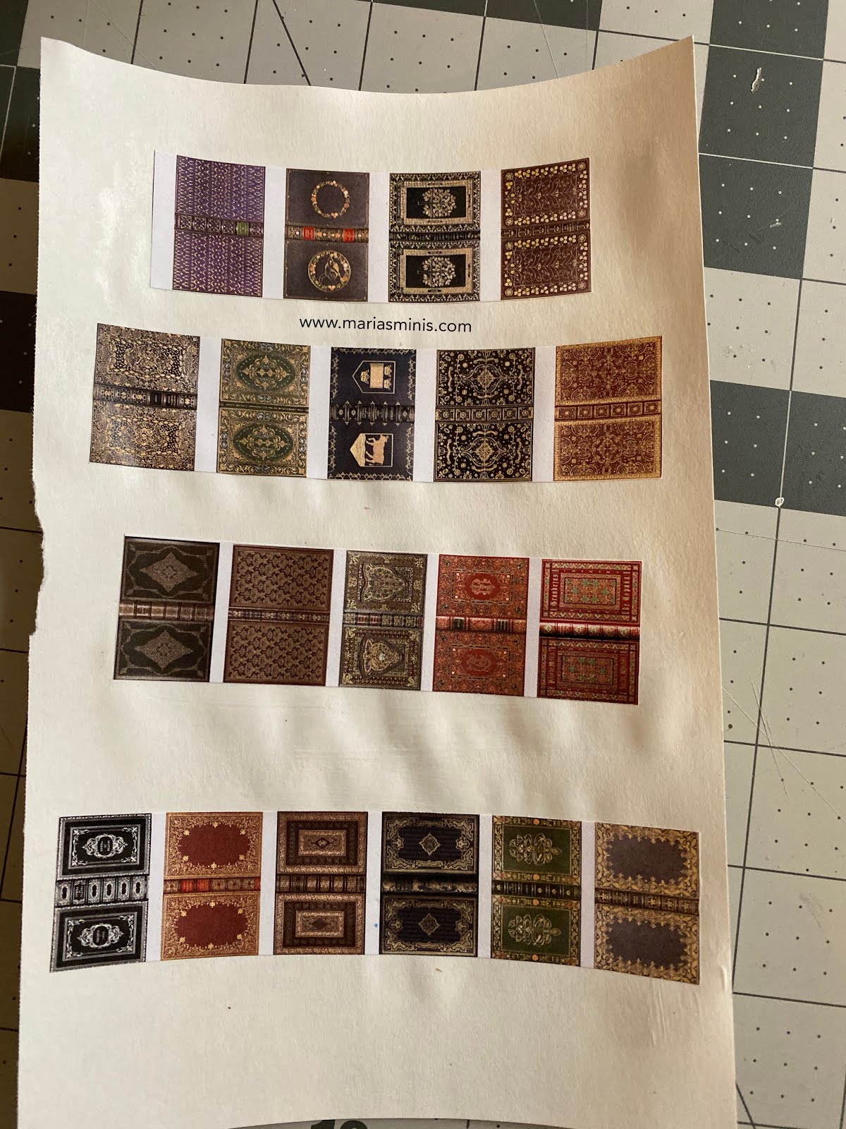 How To Make Miniature Antique Books and Free Printable