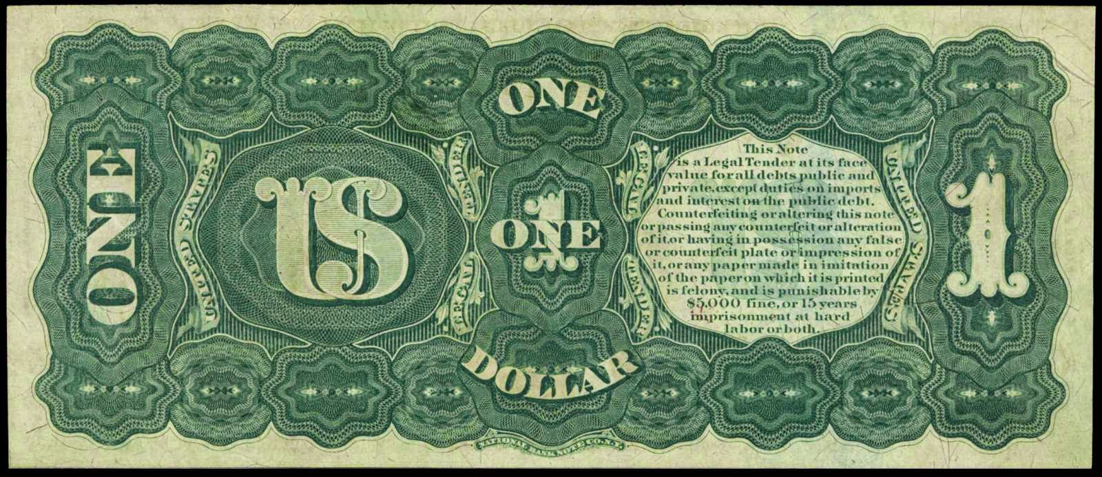 1869 One Dollar Legal Tender “Rainbow Notes”|World Banknotes & Coins ...