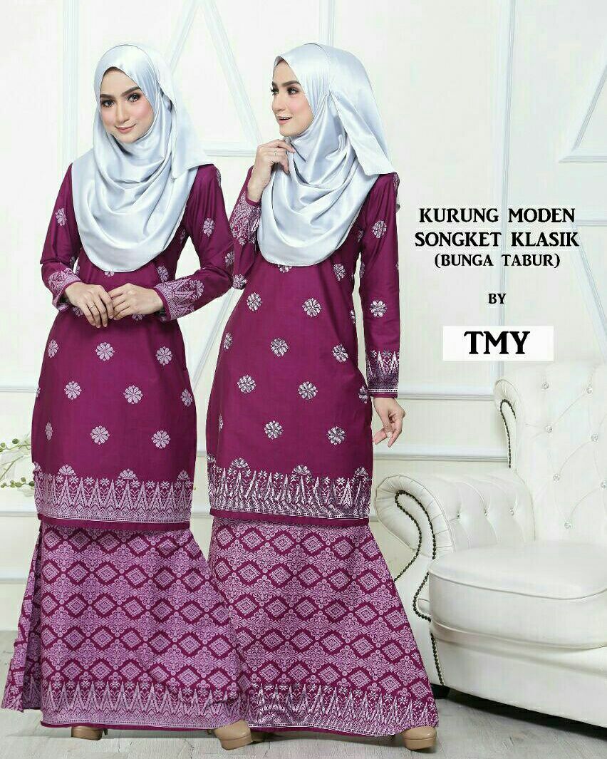 Najjah Shoppe: Kurung Moden Songket Klassik ( Songket bunga tabur)