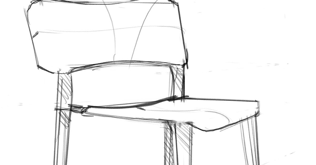 Interior Design Rendering: How to start drawing a chair