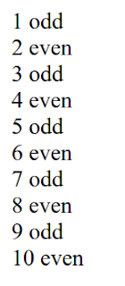 PHP ODD OR EVEN: Display Numbers Using A Loop and Identify If Odd or ...