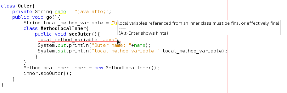 Java-Latte: Flavors of Nested Classes in Java 8