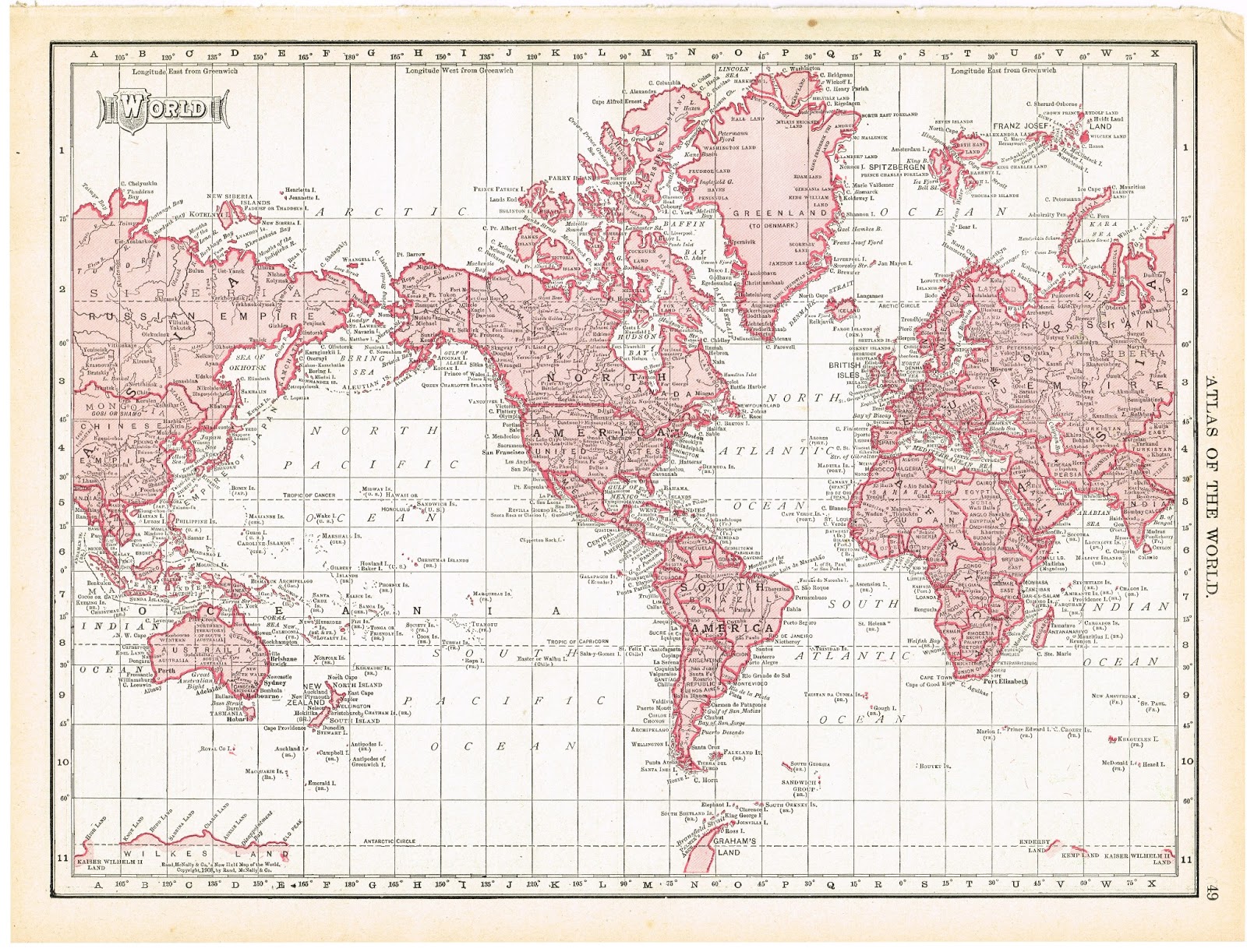 Antique Graphics Wednesday - 1900's Maps of the World & ALL 50 States ...
