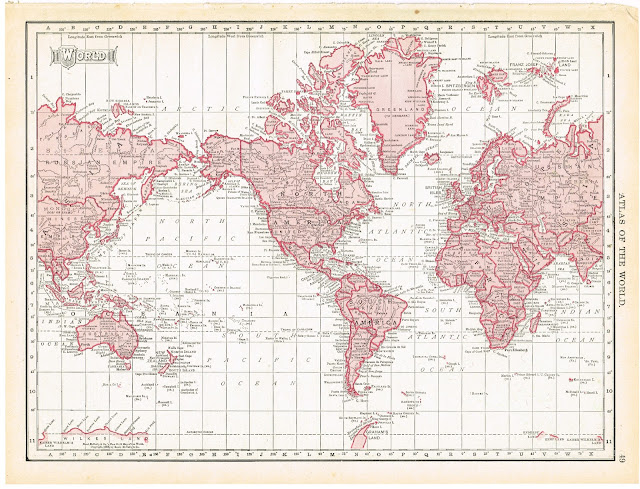 Antique Graphics Wednesday - 1900's Maps of the World & ALL 50 States ...