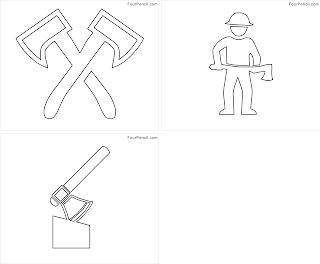 Four Coloring: Free printable Woodcutter coloring pages for kids
