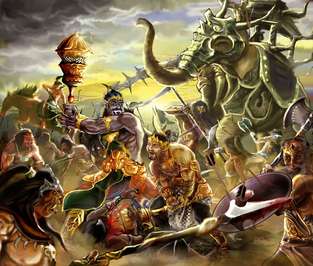 Pandawa dan kurawa di kurusetra