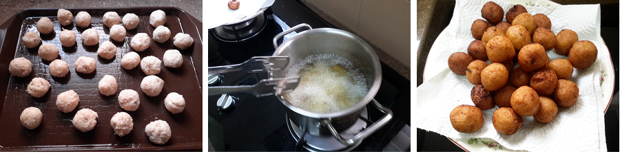 Aunty Young（安迪漾）: 炸木薯球 (Fried Tapioca/Cassava Balls )