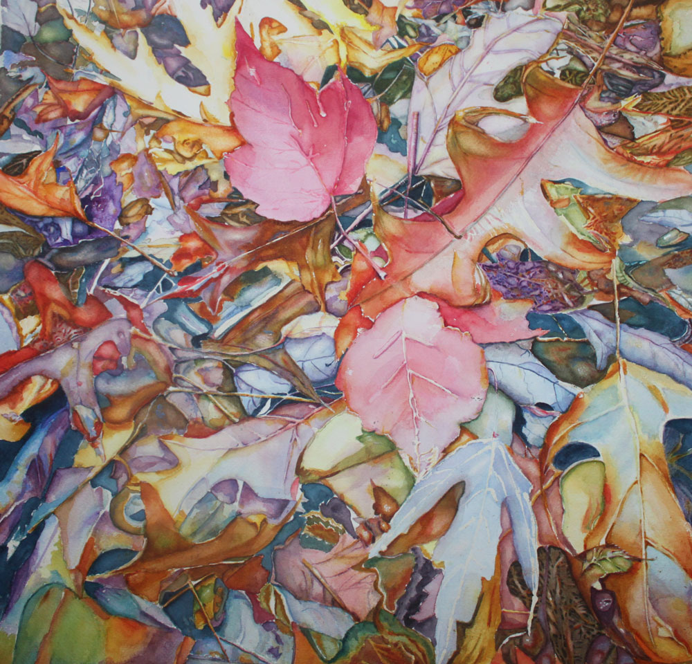 Christiane Kingsley's Art: Forest Floor Tapestry - A Watercolor painting