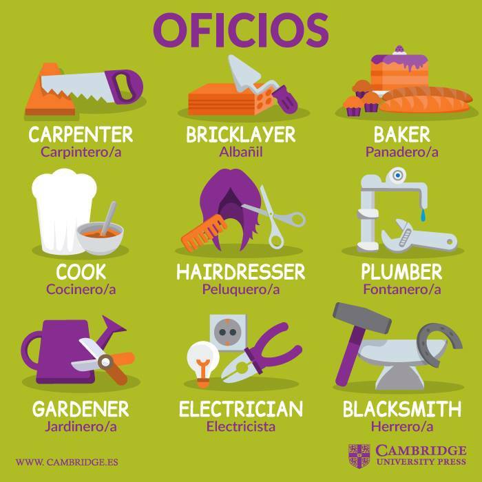 Maths, Science, ... Year 6: Profesiones / Oficios