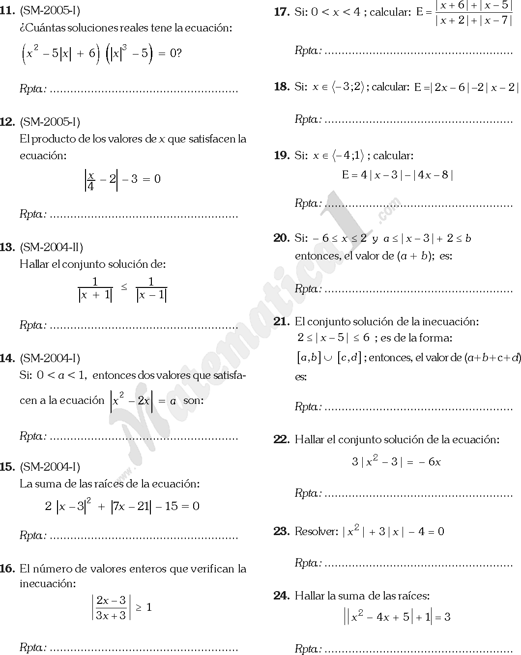 VALOR ABSOLUTO EJERCICIOS RESUELTOS PDF
