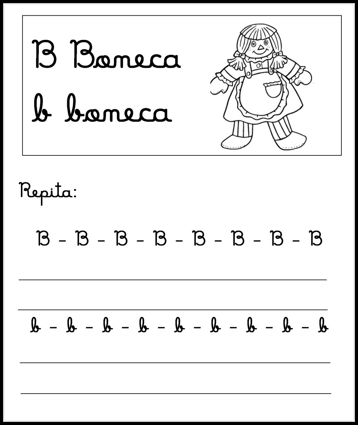 Letra b cursiva - Imagui