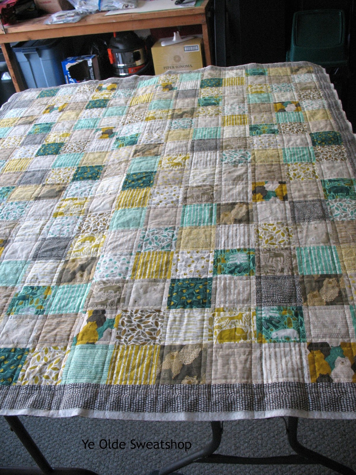 Ye Olde Sweatshop: How to Make a Minky Quilt Part 5 - Quilting
