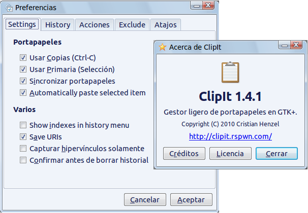ClipIt: el mejor gestor de portapapeles|Rincón Ubuntero
