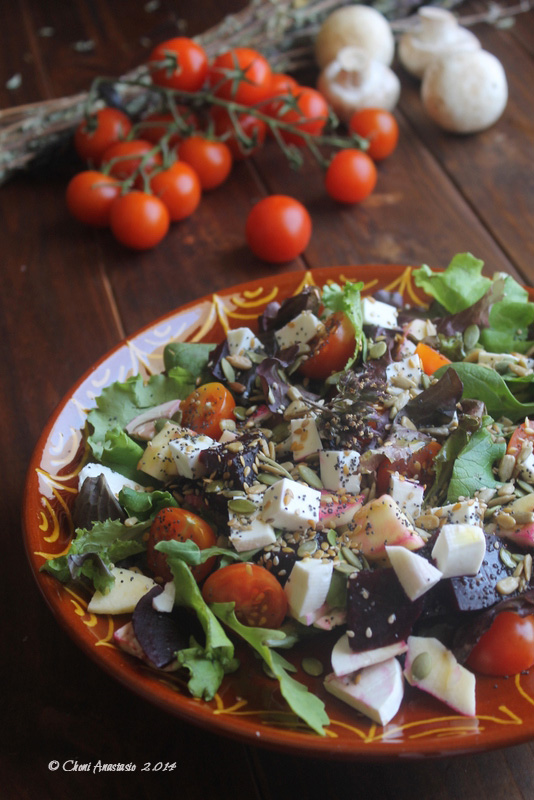 Mi ensalada favorita... en mi plato favorito!!!