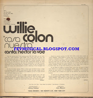 FEV MUSICAL: 1969 - Willie Colon - Cosa Nuestra (Fania)