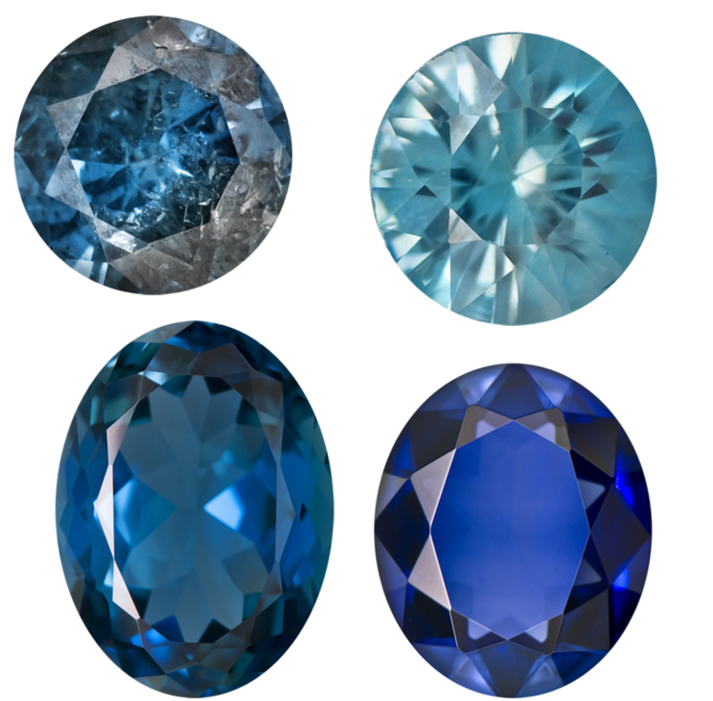 ForgetMeNot: blue precious stones