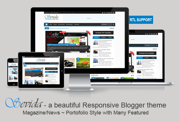 Download Sevida V2.3.1 Responsive Magazine Blogger Template - BloggersStand