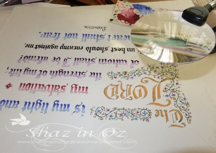 Calligraphy Cards - Shaz in Oz: Step by Step - Illuminated Calligraphy ...