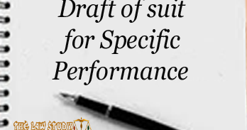 Draft of Suit for Specific Performance - The Law Study