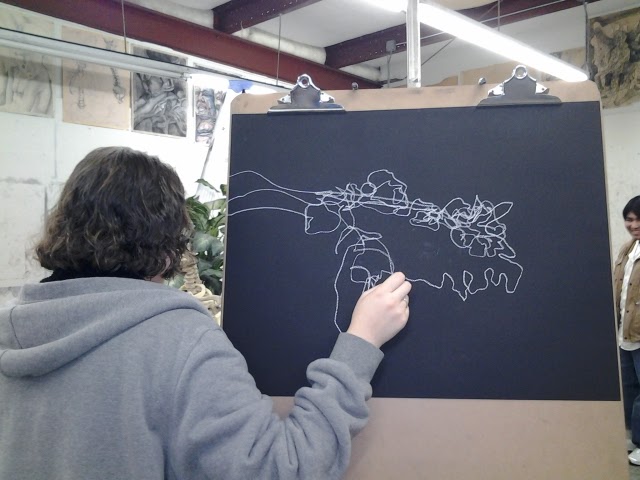 Basic Drawing 1: Still-life #2 Blind Contour Exercise