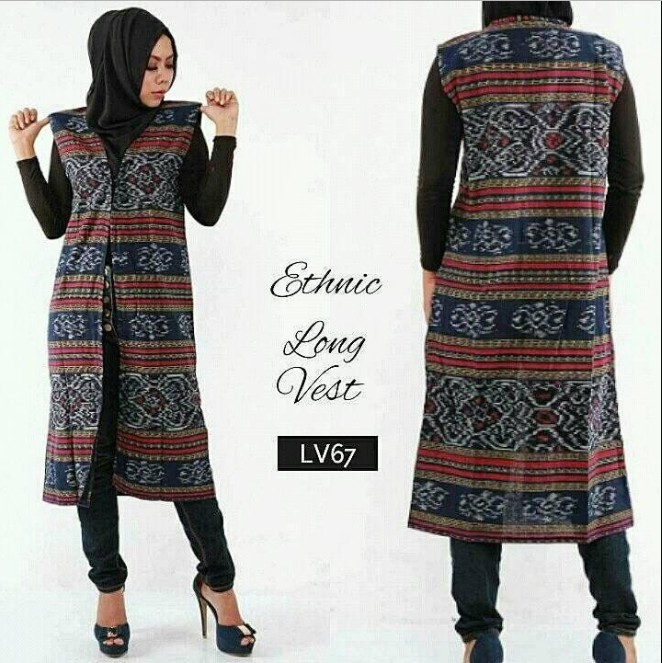 31 Trend Terbaru Contoh Model Outer Batik Panjang