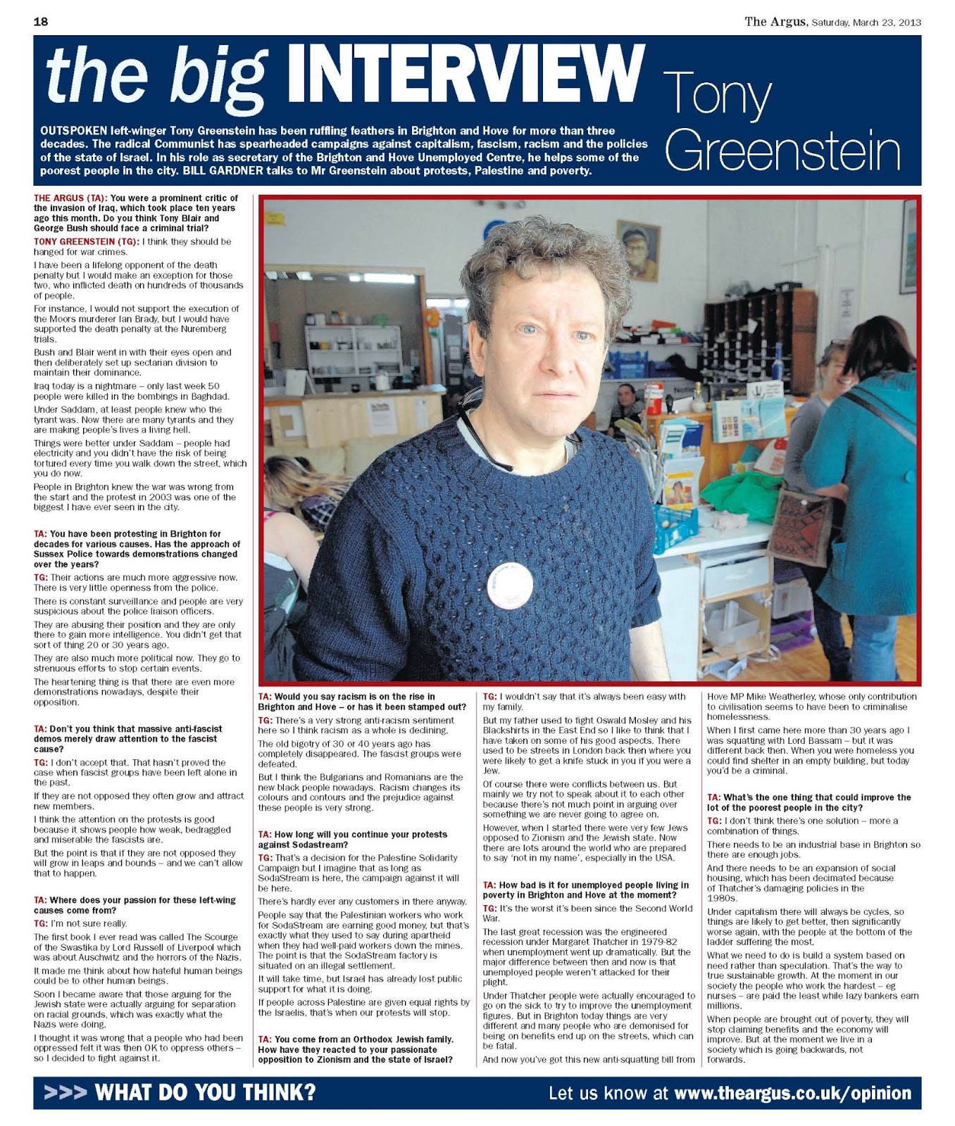 The Big Interview with Tony Greenstein! - Tony Greenstein