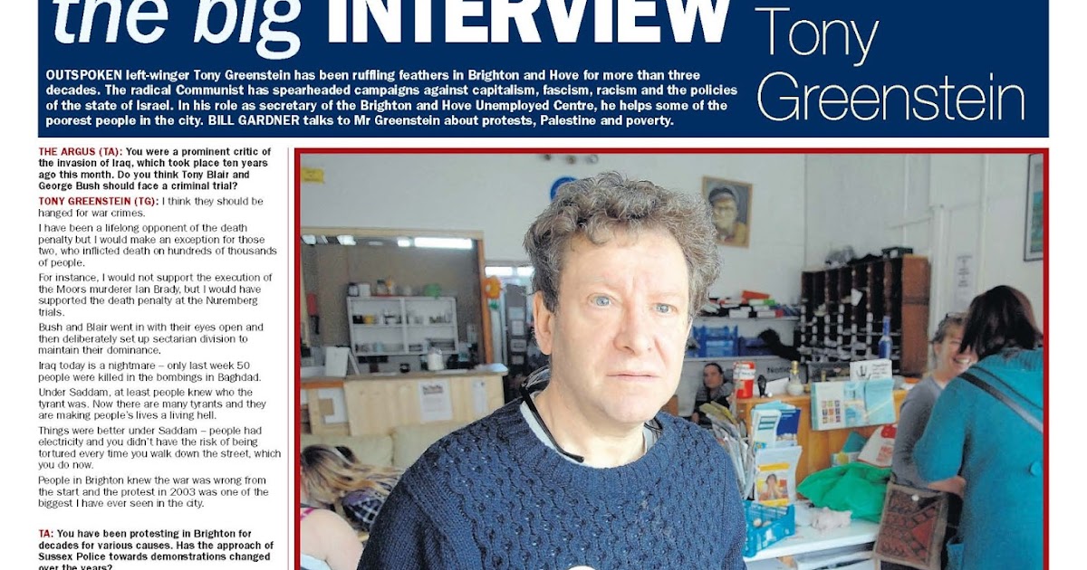 Tony Greenstein's Blog: The Big Interview with Tony Greenstein!