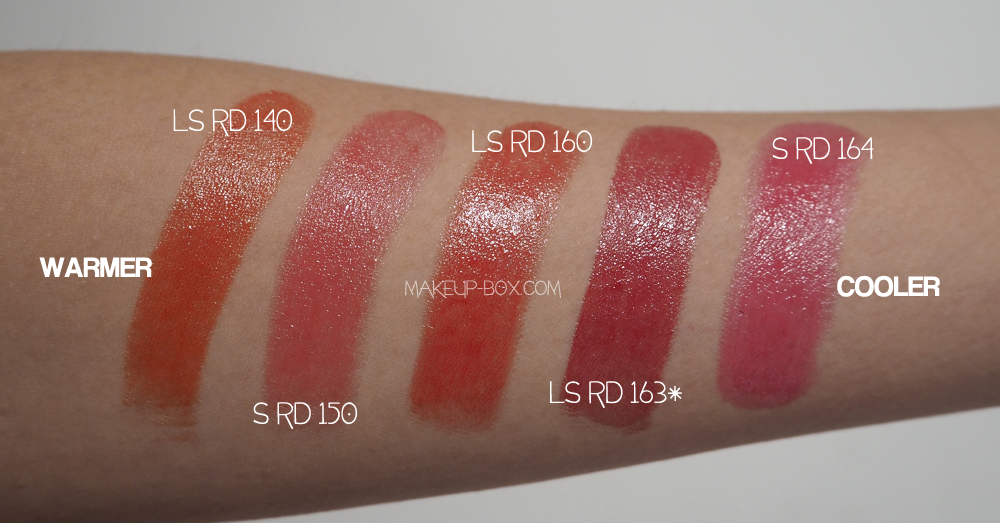 The Makeup Box: Shu Uemura Red Authority Lipstick swatches