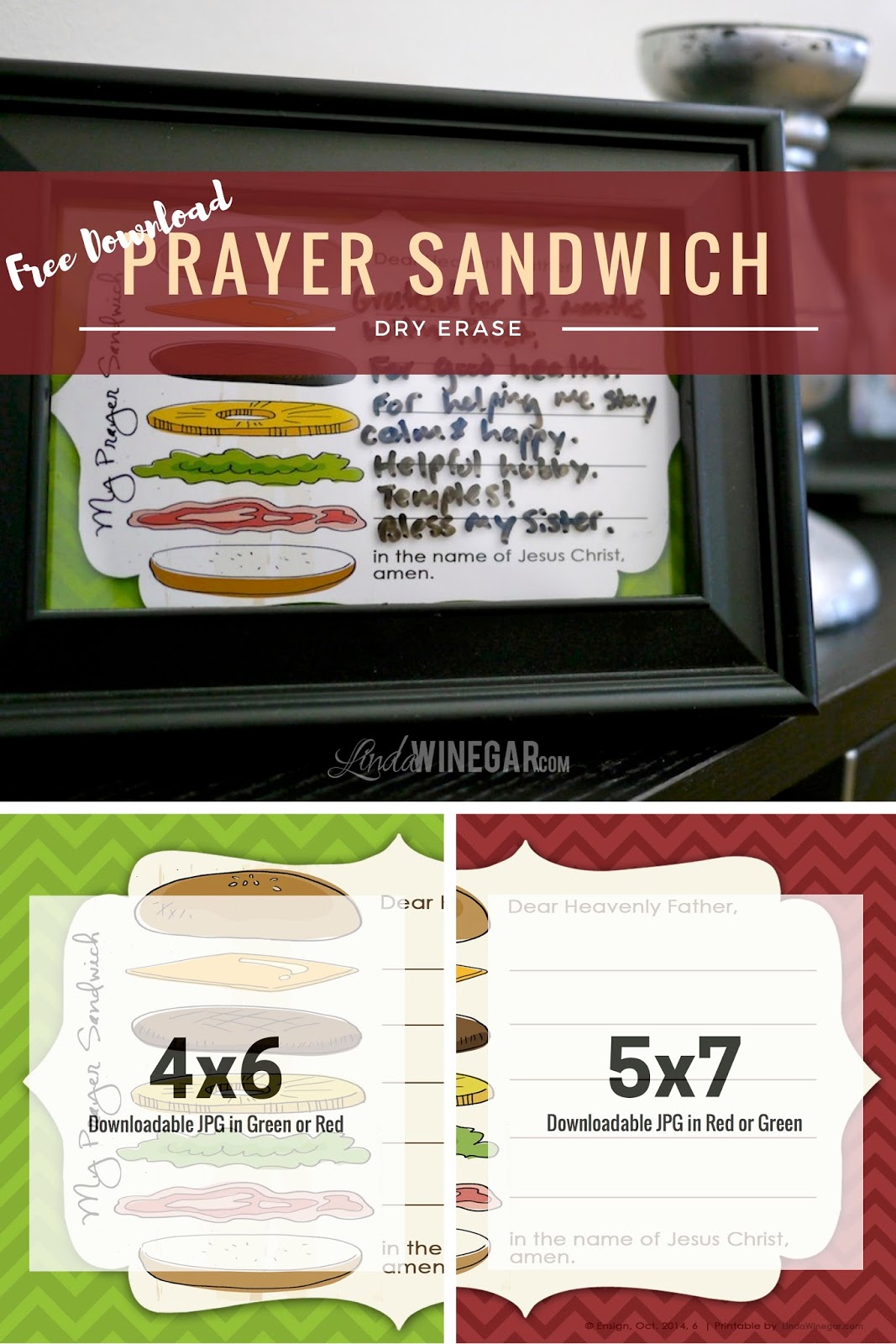 Prayer Sandwich Printable - Printable Word Searches