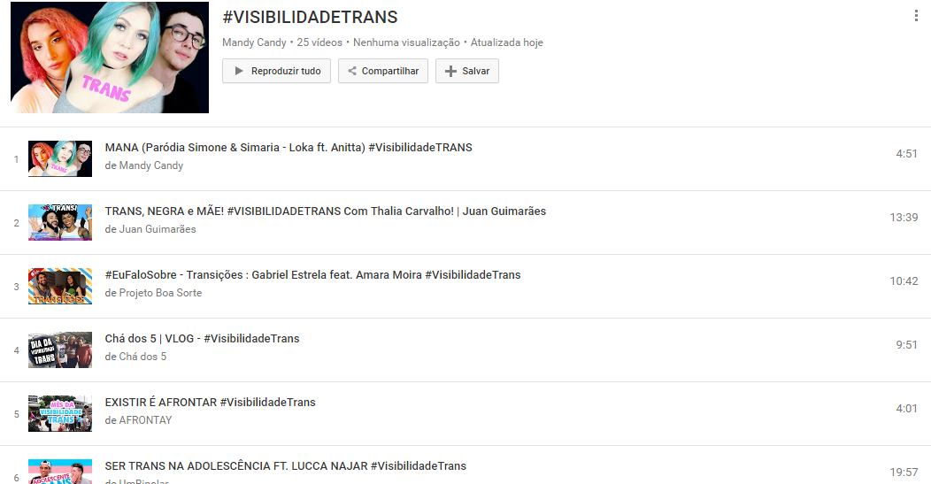 Visibilidade Trans une YouTubers LGBT em campanha - MUITO MAIS POP