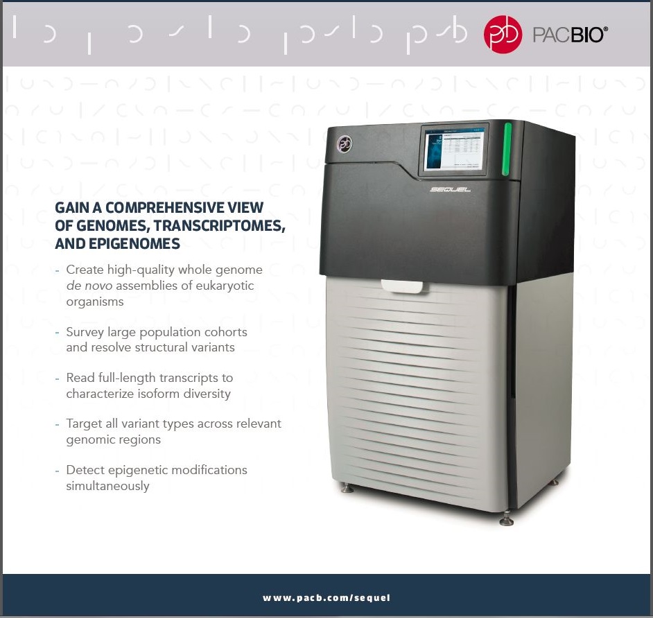 パックマンの挑戦 － PacBioシークエンサー: PacBio 新型シークエンサー Sequel System
