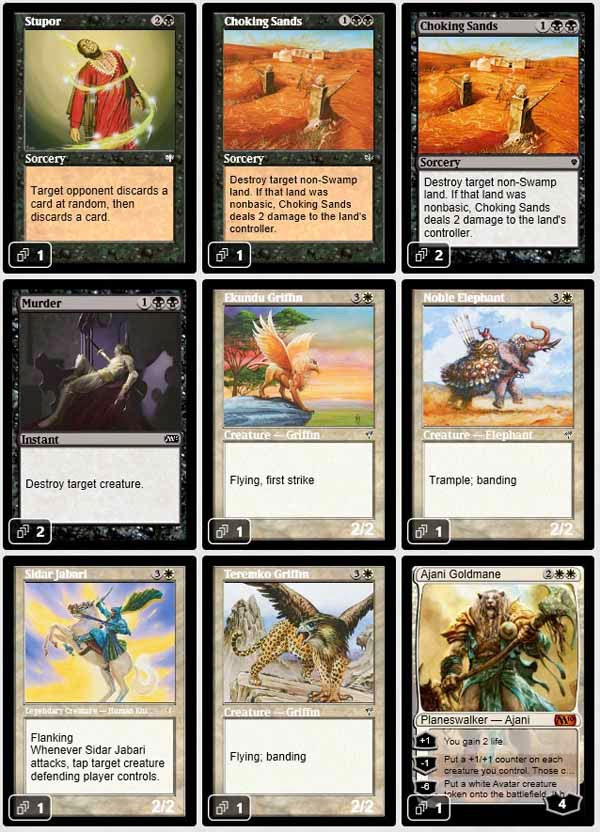 Magic the Gathering Adventures: [Legacy] White Black deck with mostly ...